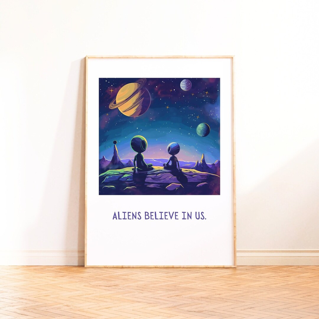 Inspirational Cool Sci Fi Alien Poster Art Gift Idea, Office Nursery ...