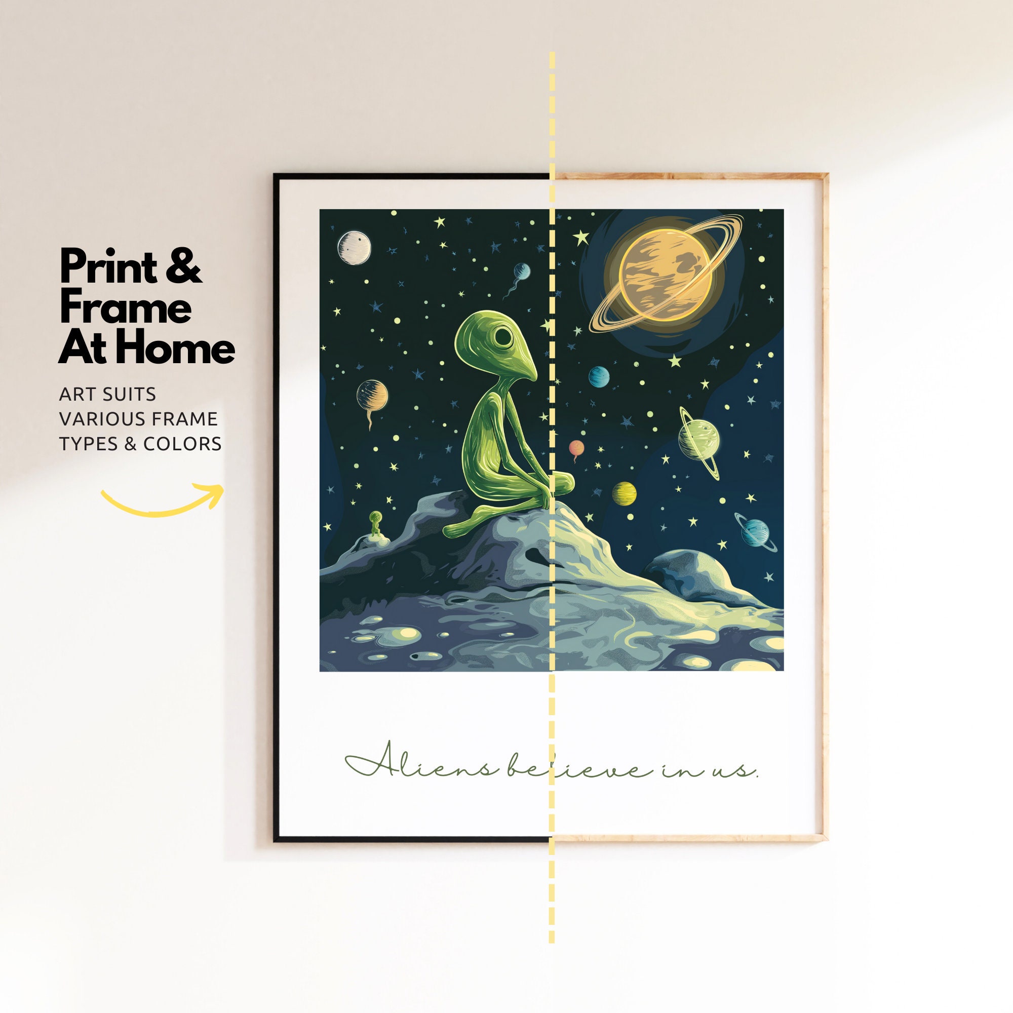 Inspirational Cool Sci Fi Alien Poster Art Gift Idea, Office Nursery ...