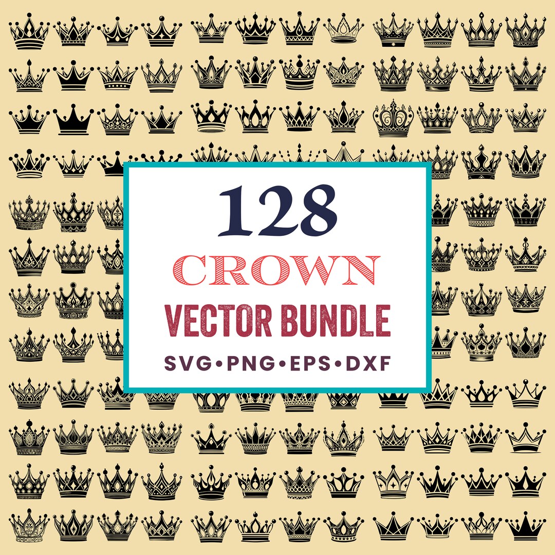 Crown Vector Bundle, Crown svg, Crown Clipart, Royal Crown, Clipart svg ...
