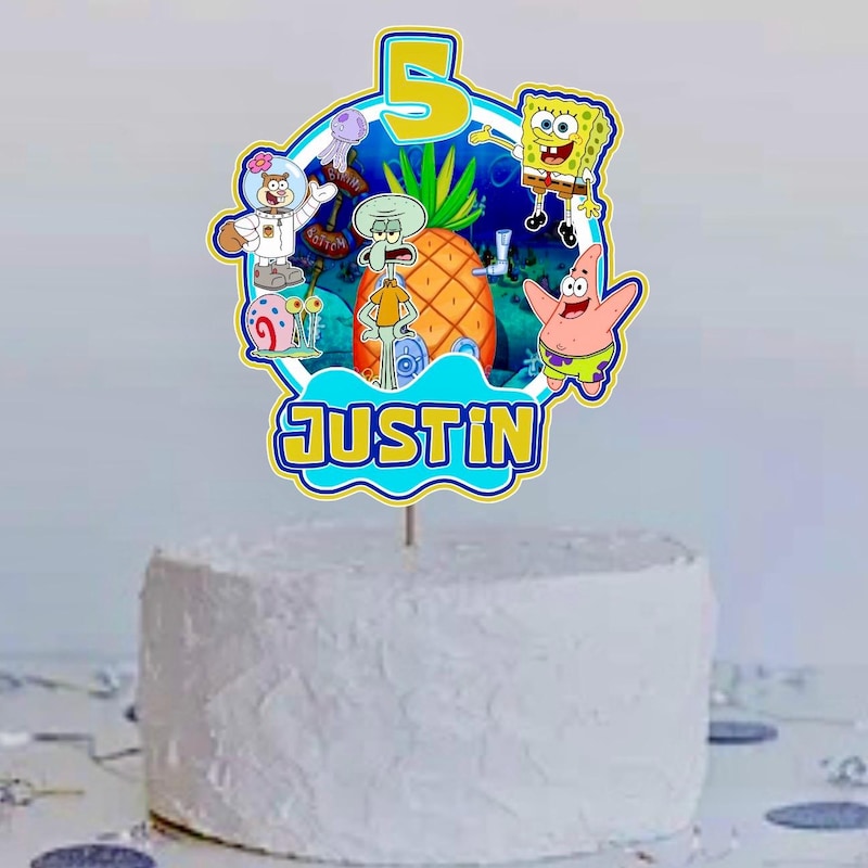 Spongebob Cake Topper - Etsy