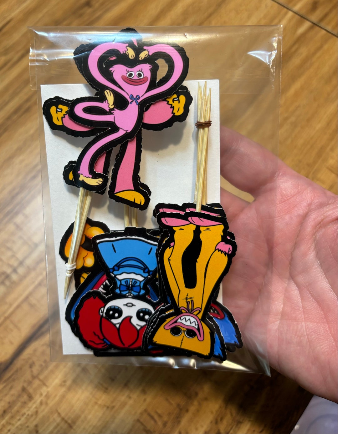 Childrens Colorful Huggy Themed Birthday Party Cupcake Toppers - Etsy