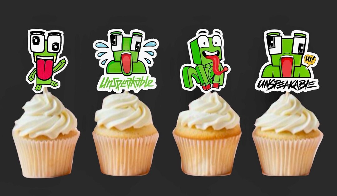 Birthday Boys Unspeakable Video Game, Cupcake Party Toppers - Etsy UK