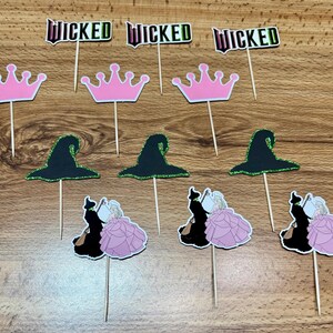 Wicked Witch and Princess Crown Cupcake Toppers - Etsy