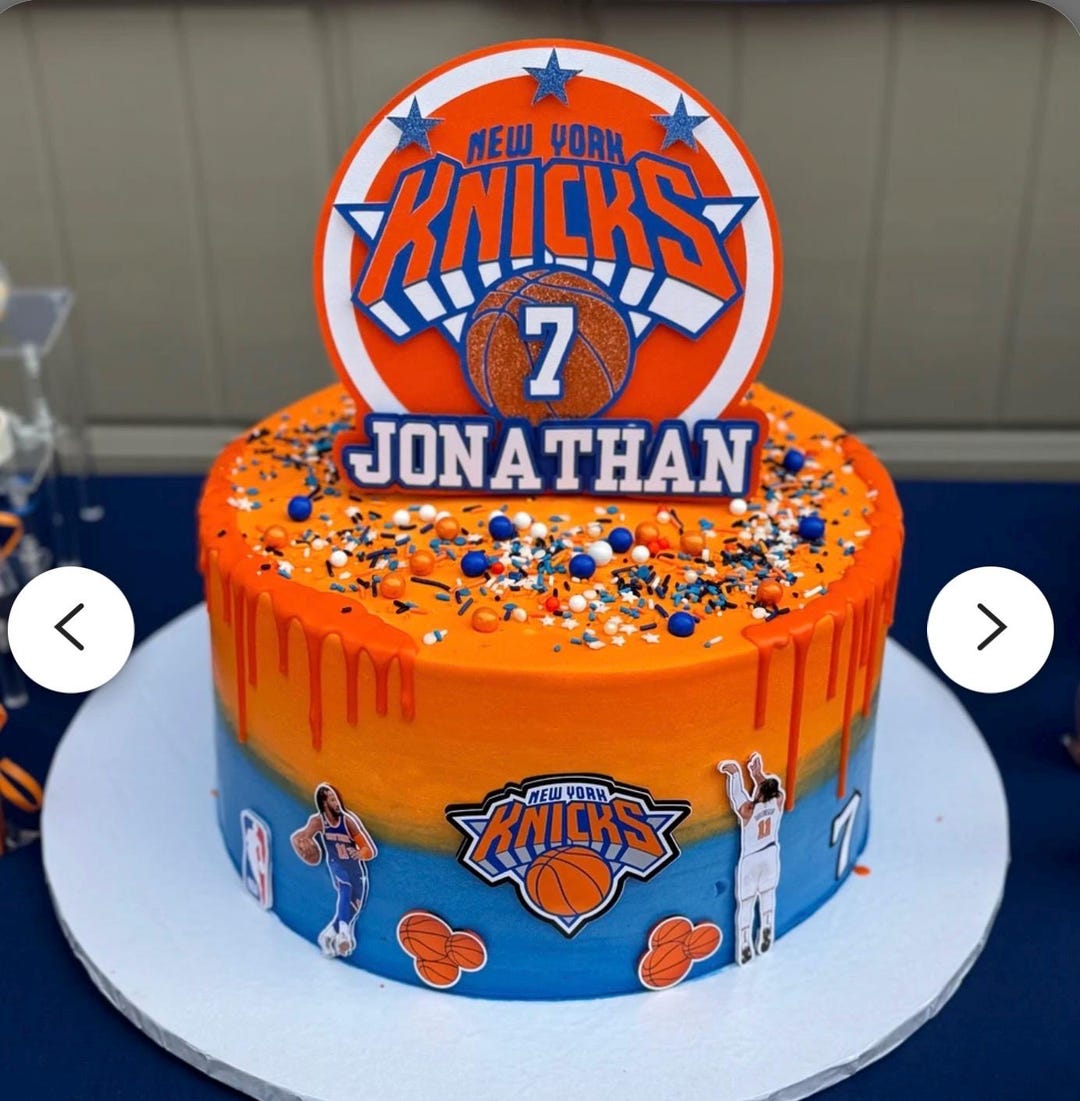 Custom Basketball Knicks Sports Birthday Cake Topper - Etsy