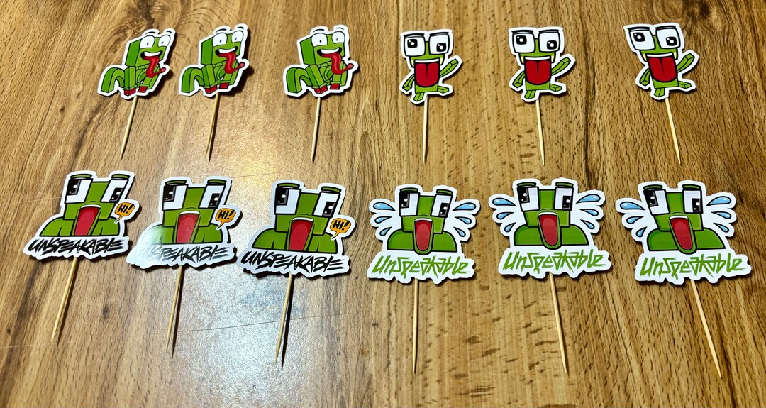 Birthday Boys Unspeakable Video Game, Cupcake Party Toppers - Etsy