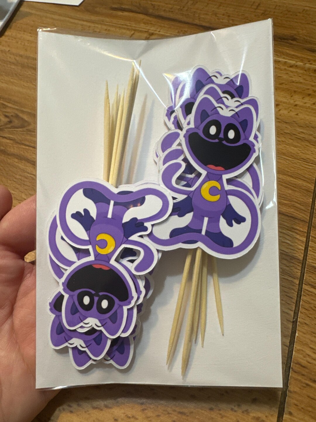 Childrens Cartoon Purple Cat Critter Themed Birthday Party Cupcake ...