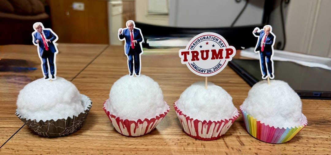 Buy Trump Inauguration 2025 Celebration Cupcake Toppers Online in India ...