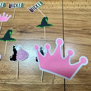 Wicked Witch and Princess Crown Cupcake Toppers - Etsy