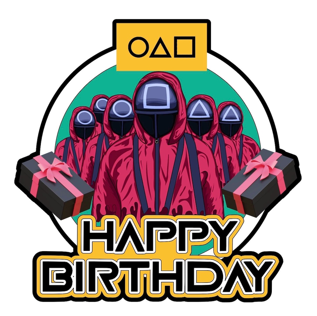 Squids People Movie Game Birthday Party Cake Topper - Etsy