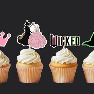 Wicked Witch and Princess Crown Cupcake Toppers - Etsy