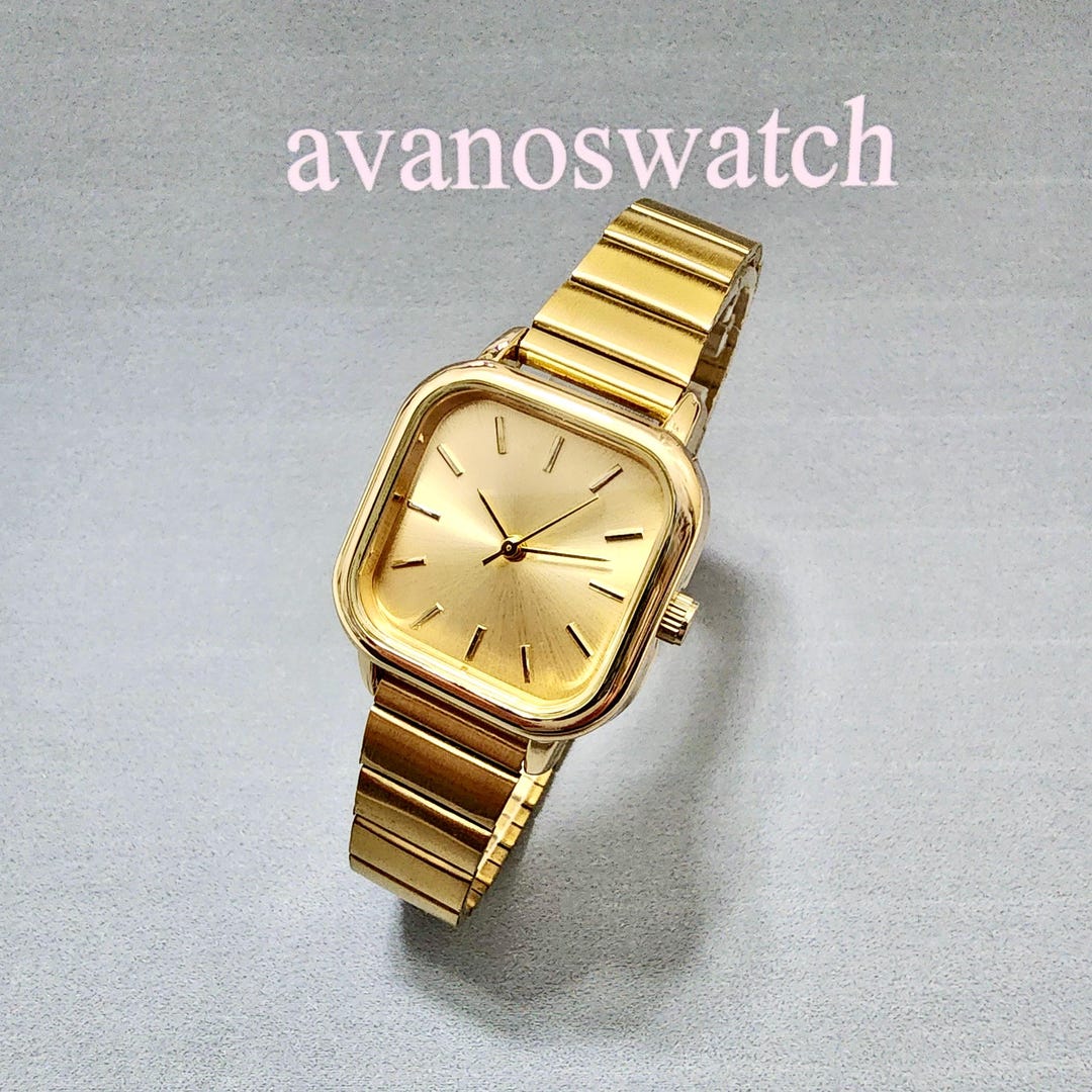 Woman Wrist Watch, Gold Color, Minimal Design, Gold Dial, Daily Usage ...