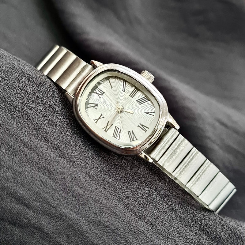 Silver Color Dial Watch - Etsy