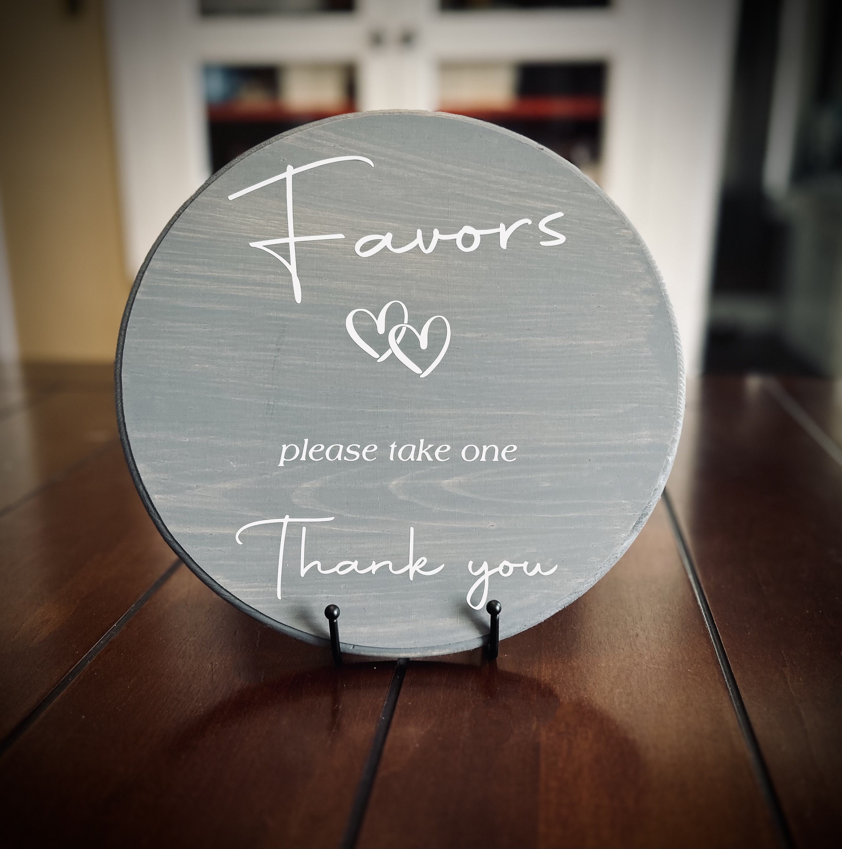 Favors Please Take One Sign, Party Favors Sign, Round Wooden Sign ...
