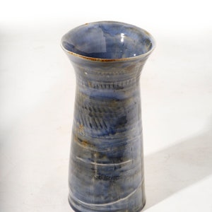 Handcrafted Ceramic Vase - Deep Blue Glazed Stoneware - Artisan ...