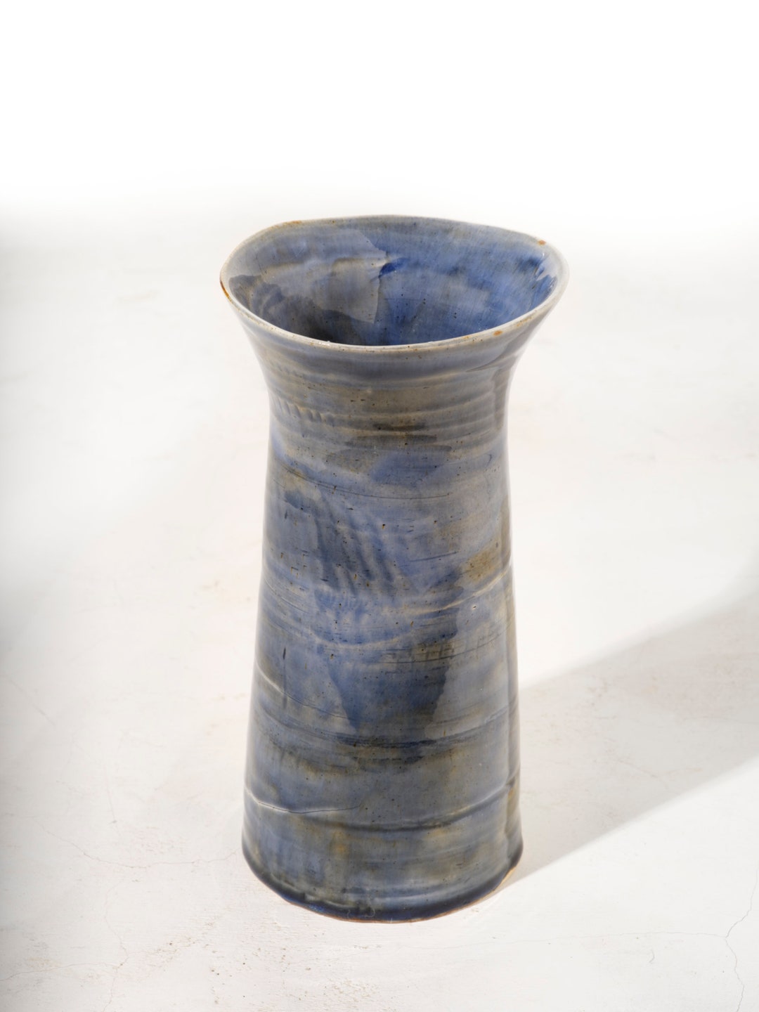 Handcrafted Ceramic Vase - Deep Blue Glazed Stoneware - Artisan ...