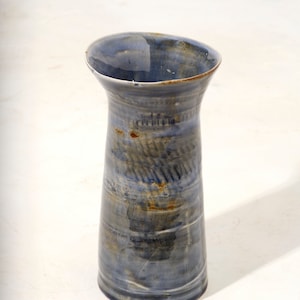 Handcrafted Ceramic Vase - Deep Blue Glazed Stoneware - Artisan ...