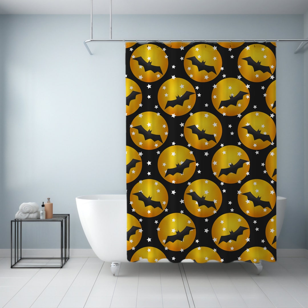 Batman Symbol Shower Curtains, Superhero Shower Curtains, Cartoon ...