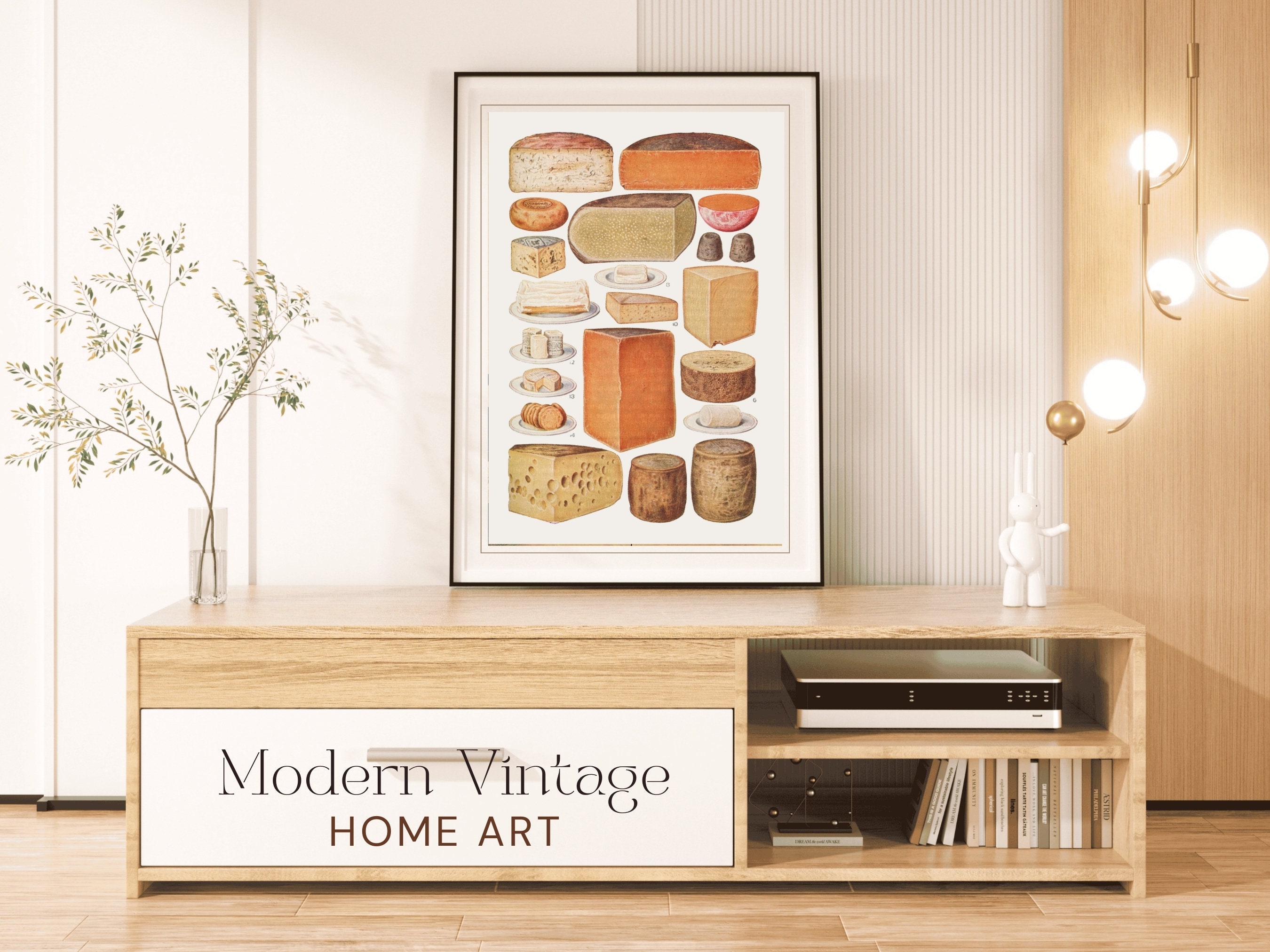 Vintage Watercolour Cheeses Poster, Cheese Print, Vintage Cheese Wall ...