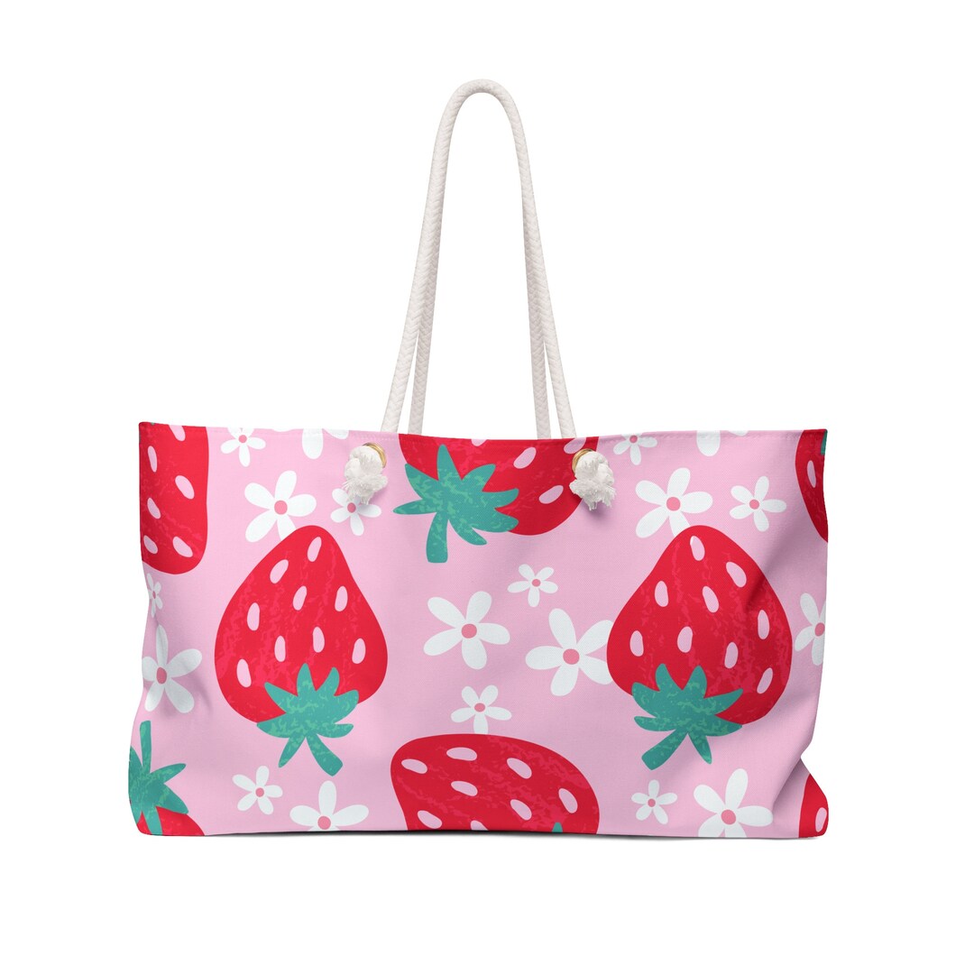 Strawberries - Weekender Bag - Etsy