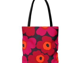 Red Poppies Flower Gift Tote Bag Poppy Field of Poppies Mothers Day ...