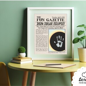 PRINTABLE Solar Eclipse 2024 Handprint Art Childrens Solar Eclipse ...
