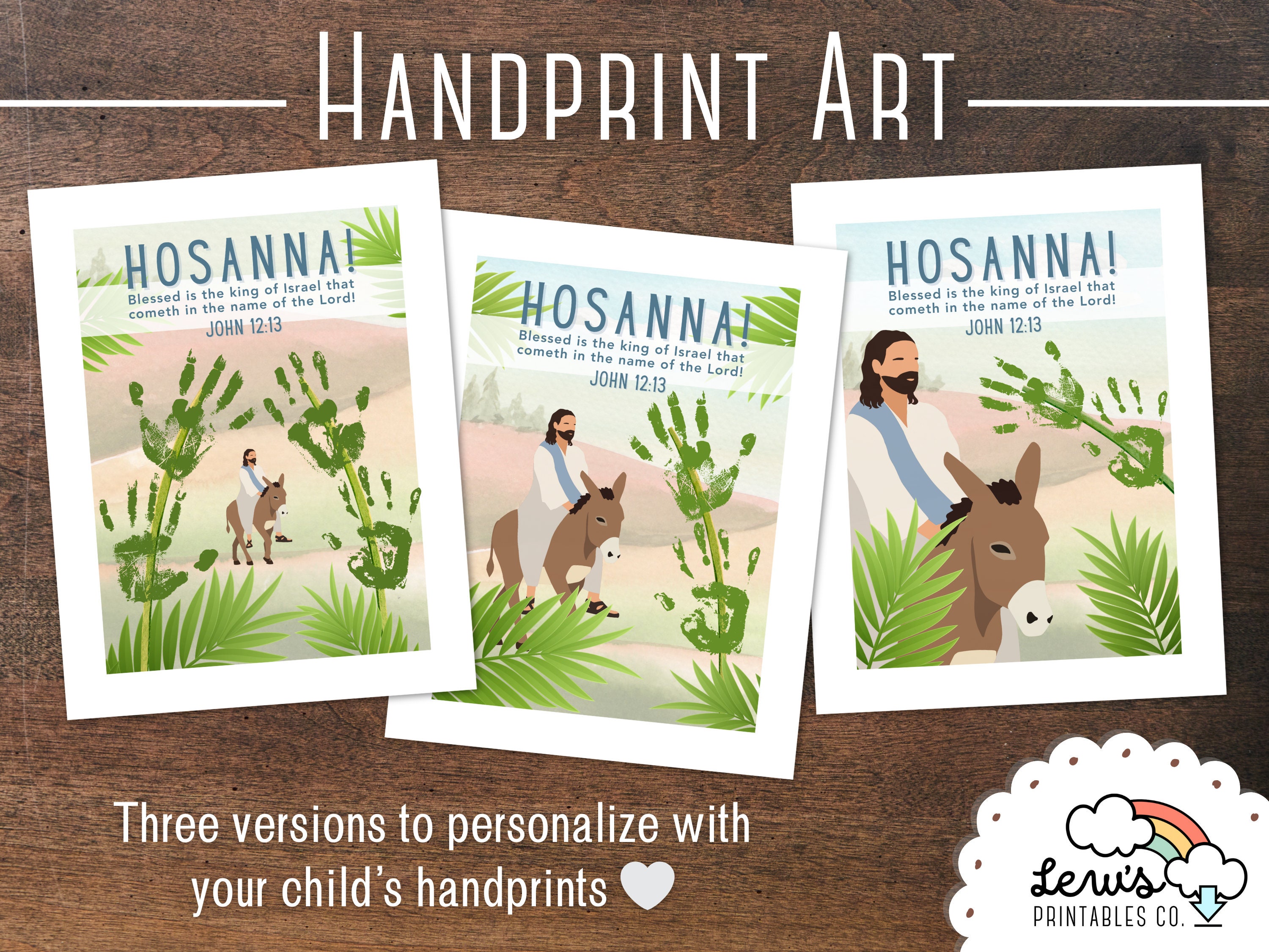 PRINTABLE Easter Handprint Craft for Kids Palm Sunday Holy Week ...