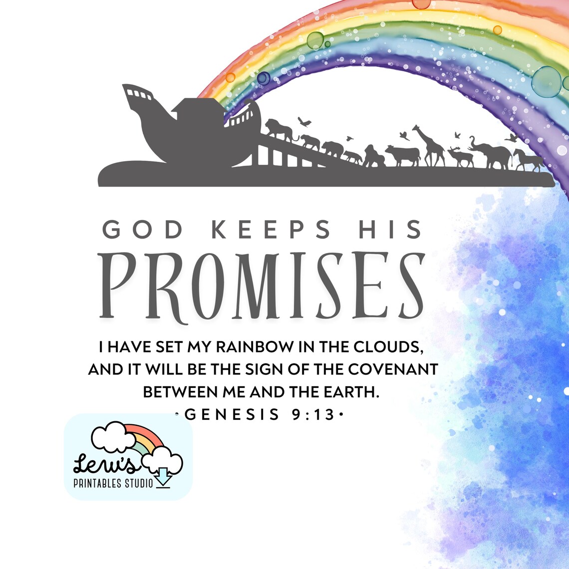 PRINTABLE Noah’s Ark and Rainbow Handprint Craft | Sunday School ...