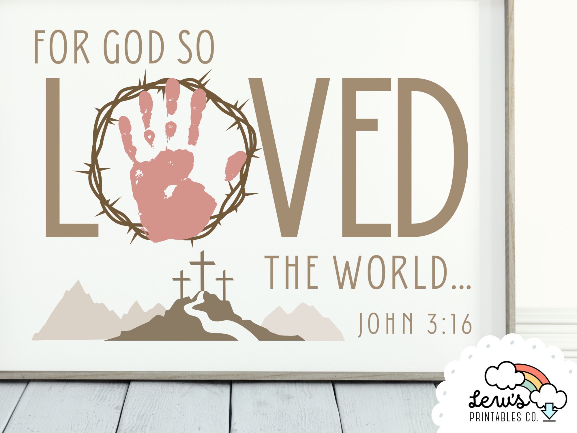 PRINTABLE Christian Handprint Craft Sunday School Art Keepsake DIY ...