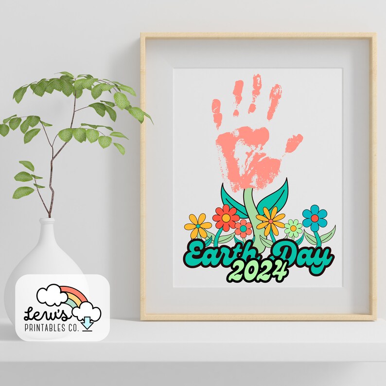 PRINTABLE Earth Day Handprint Art Craft Kids, Baby, Toddler, Homeschool ...