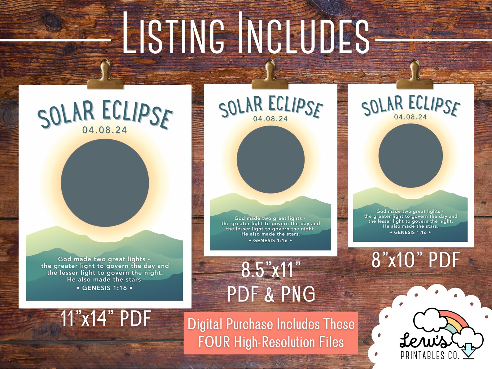 PRINTABLE Christian Solar Eclipse 2024 Handprint Art Science Activity ...