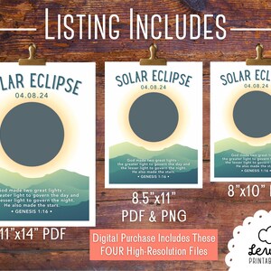 PRINTABLE Christian Solar Eclipse 2024 Handprint Art Science Activity ...