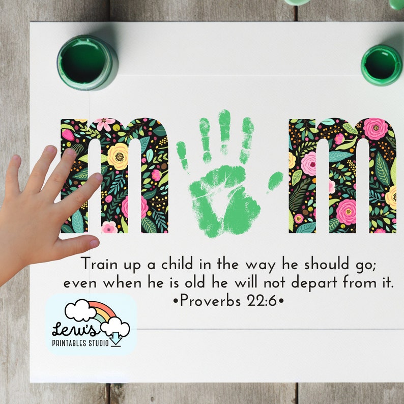 PRINTABLE Christian Mother’s Day Handprint Art | Children’s Craft for ...