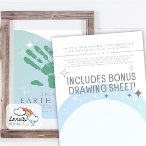 PRINTABLE Earth Day Handprint Art Craft Gift God's Creation Childs ...
