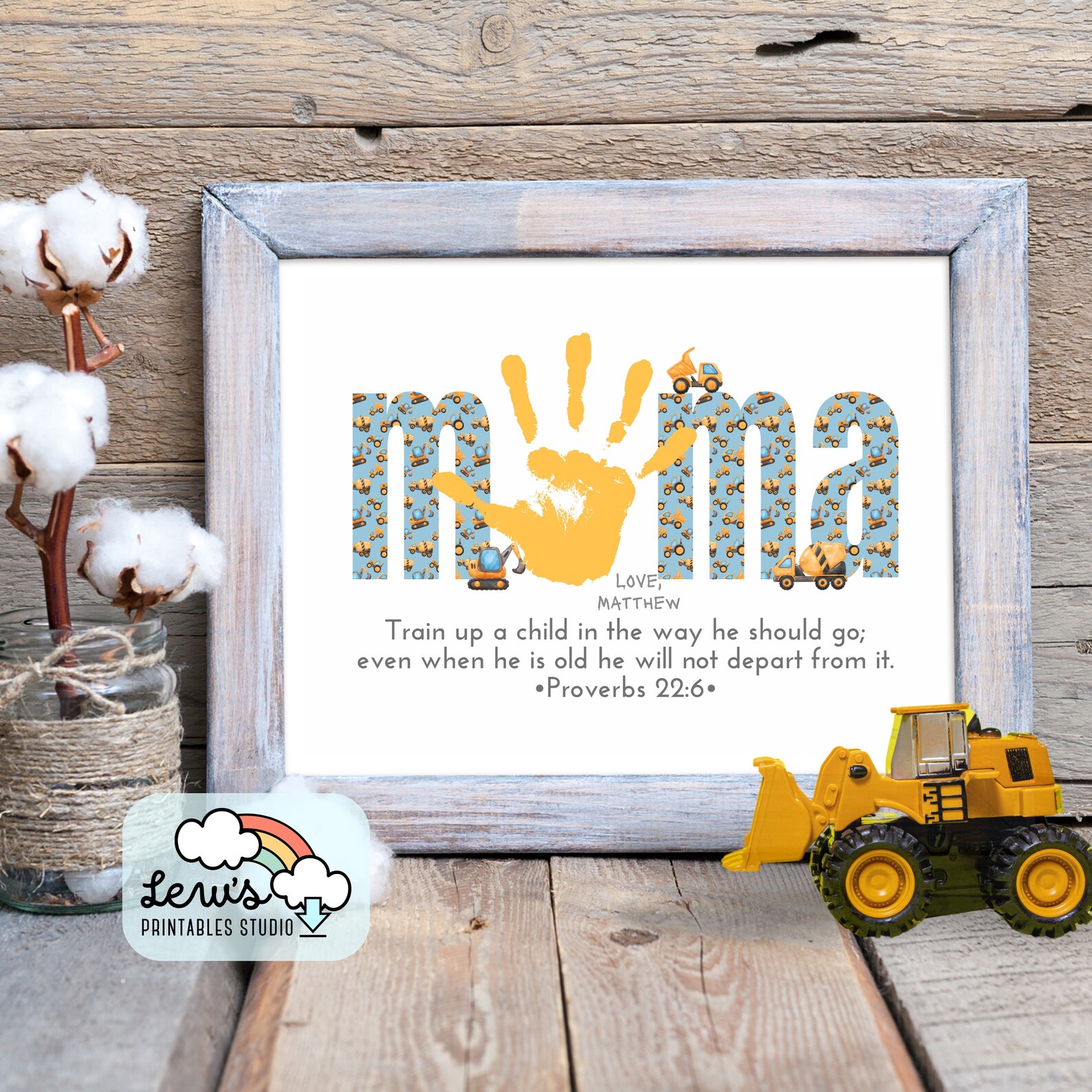 PRINTABLE Christian Mothers Day Handprint Art for Boy Mom Childrens ...