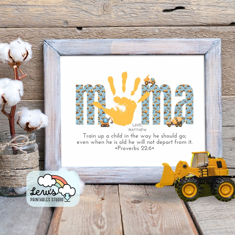 PRINTABLE Christian Mother’s Day Handprint Art for Boy Mom | Children’s ...