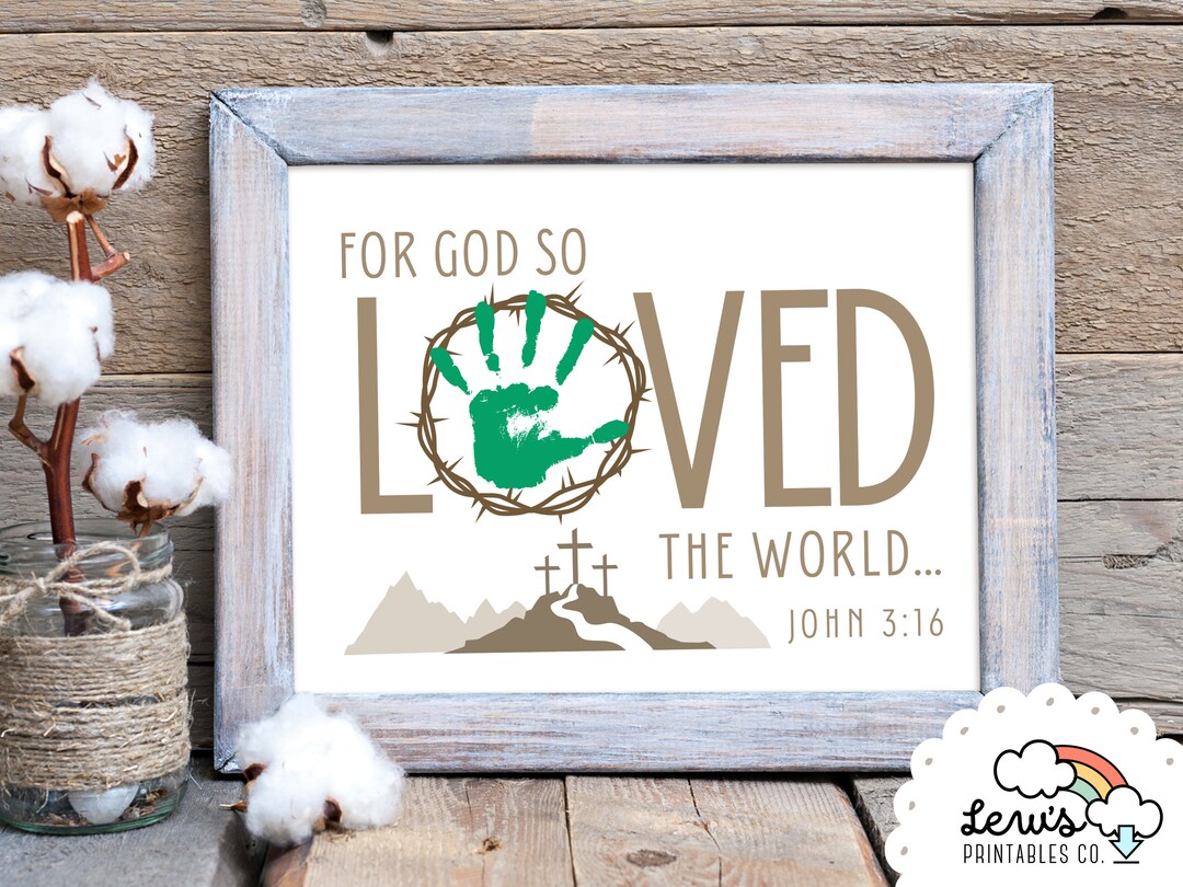 PRINTABLE Christian Handprint Craft | Sunday School Art Keepsake | DIY ...