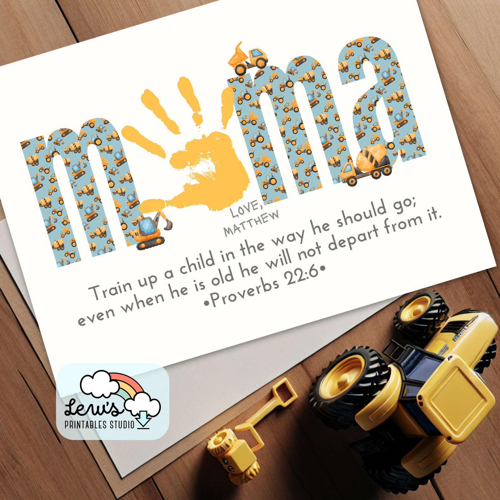 PRINTABLE Christian Mothers Day Handprint Art for Boy Mom Childrens ...