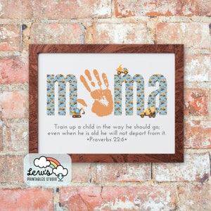 PRINTABLE Christian Mother’s Day Handprint Art for Boy Mom | Children’s ...