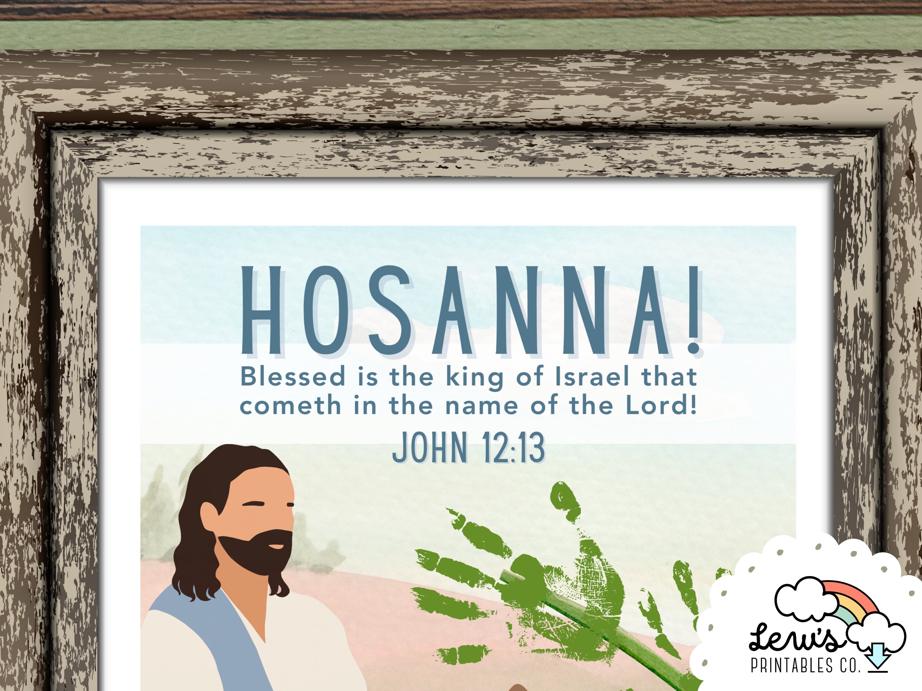 PRINTABLE Easter Handprint Craft for Kids Palm Sunday Holy Week ...