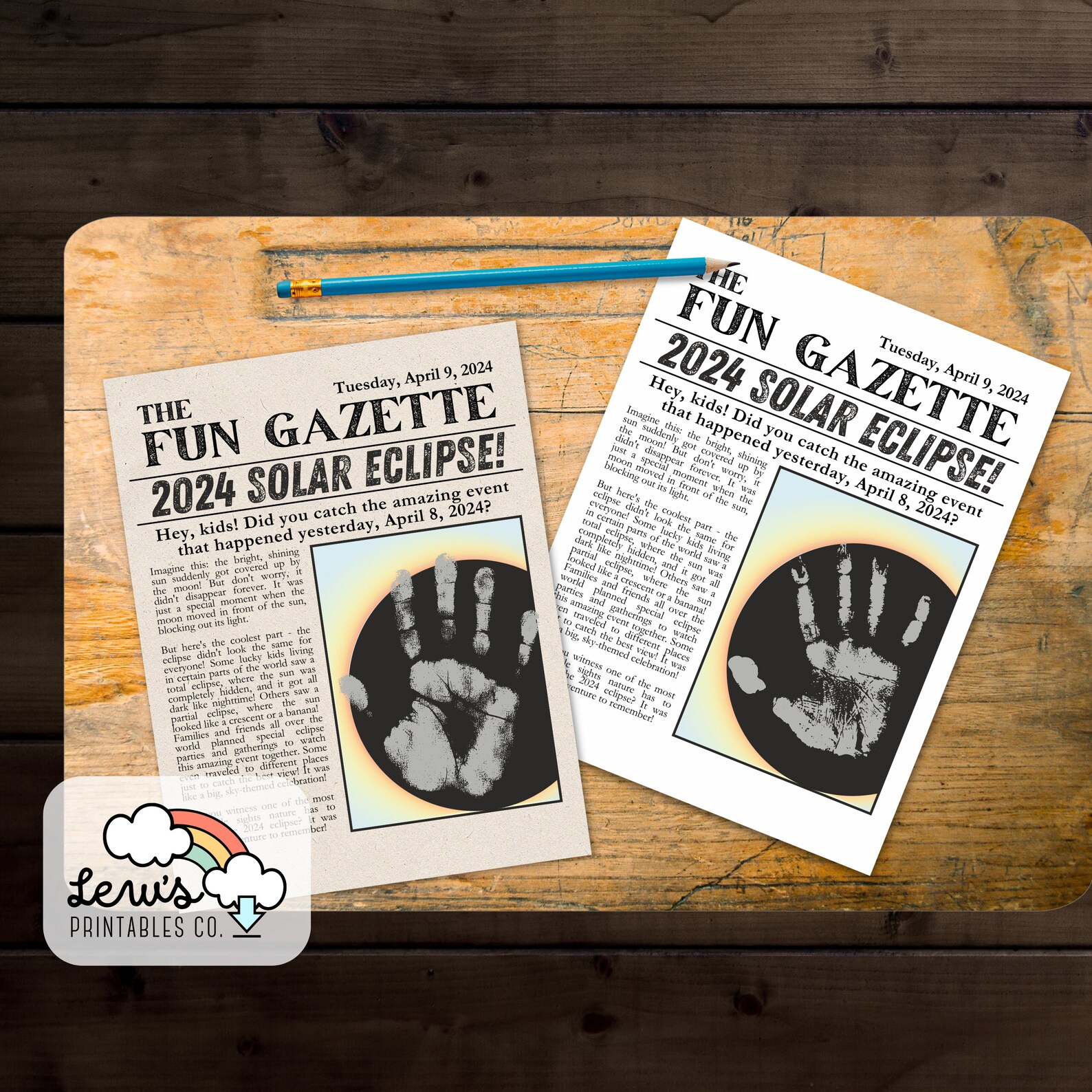 PRINTABLE Solar Eclipse 2024 Handprint Art Childrens Solar Eclipse ...