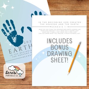 PRINTABLE Earth Day Handprint Art Craft Gift God's Creation Childs ...