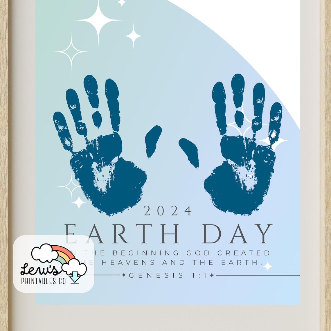 PRINTABLE Earth Day Handprint Art Craft Gift God's Creation Childs ...