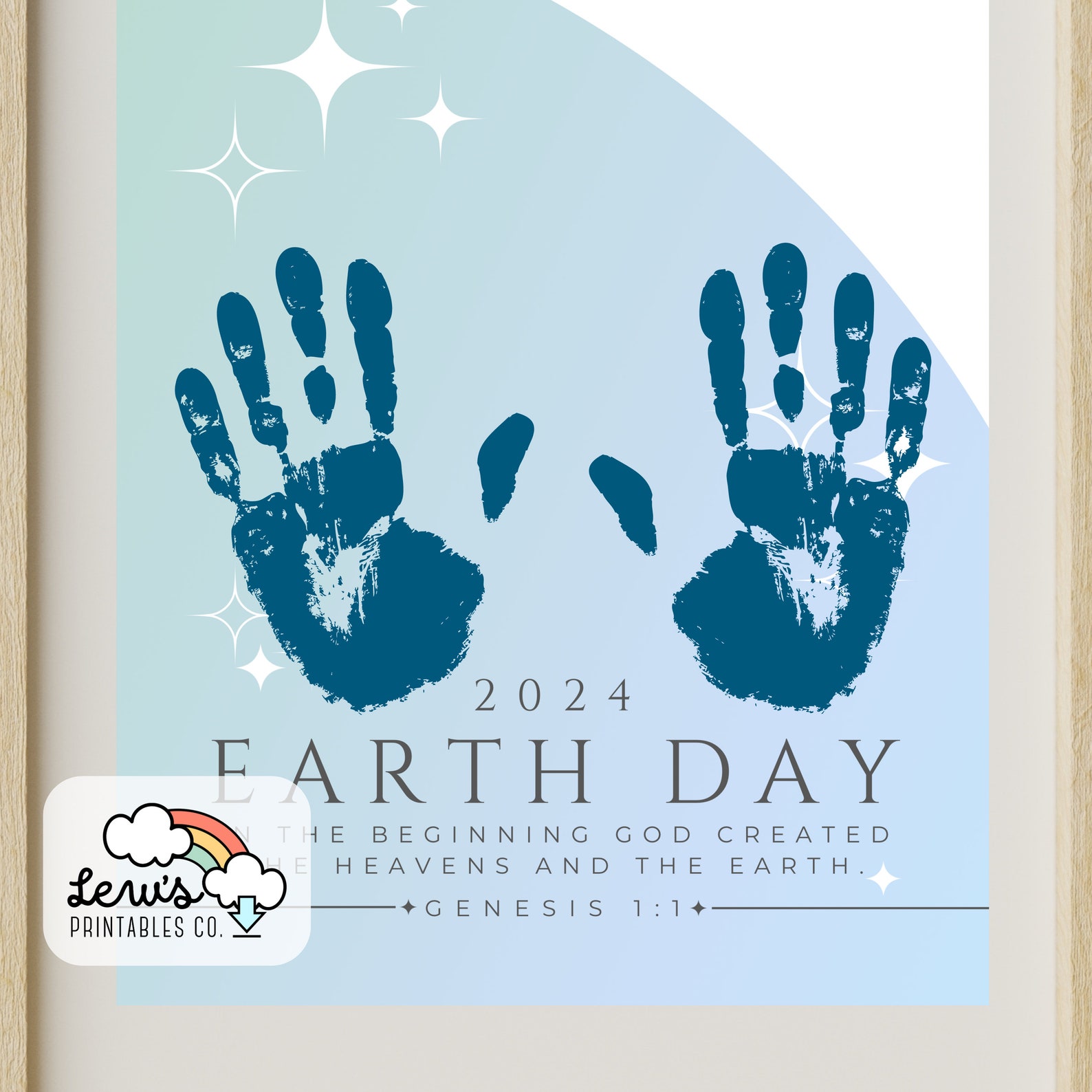PRINTABLE Earth Day Handprint Art Craft Gift God's Creation Childs ...