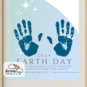 PRINTABLE Earth Day Handprint Art Craft Gift God's Creation Childs ...