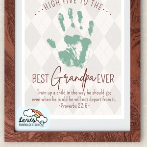 PRINTABLE Christian Grandfather Fathers Day Handprint Craft DIY ...