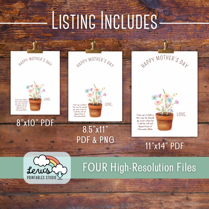 PRINTABLE Christian Mother’s Day Flowers Handprint Art Craft | DIY ...