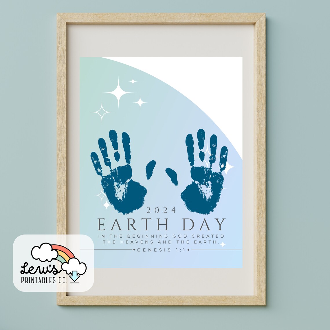 PRINTABLE Earth Day Handprint Art Craft Gift God's Creation Childs ...