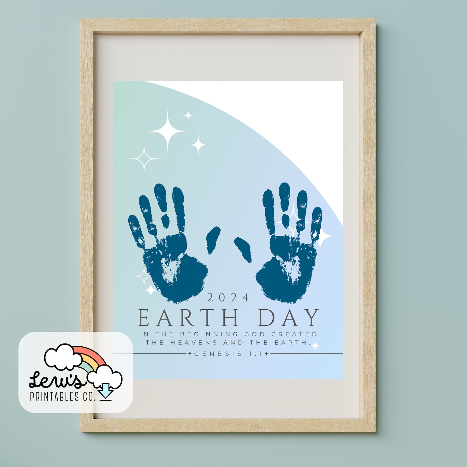 PRINTABLE Earth Day Handprint Art Craft Gift God's Creation Childs ...