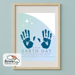 PRINTABLE Earth Day Handprint Art Craft Gift God's Creation Childs ...