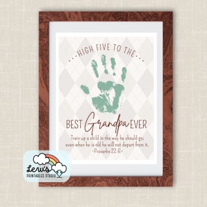 PRINTABLE Christian Grandfather Fathers Day Handprint Craft DIY ...